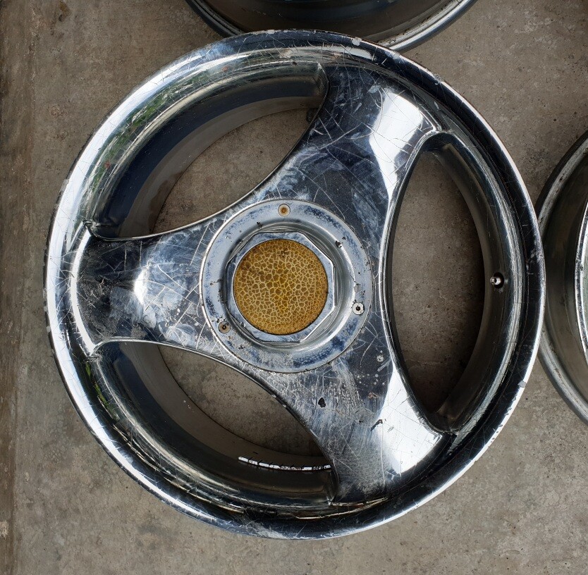 JDM 17" WEDS 3spoke CHROME wheels 139.7X6 land cruiser hilux OZ 4runner ...