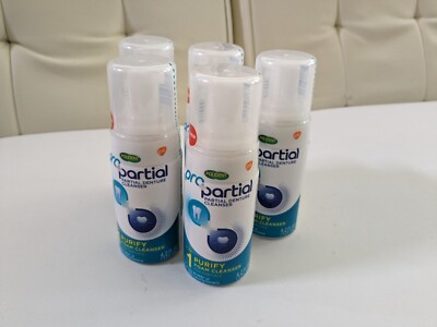 5x Polident Pro Partial Foam Denture Cleanser Step 1 Purify 4.2oz NEW ...