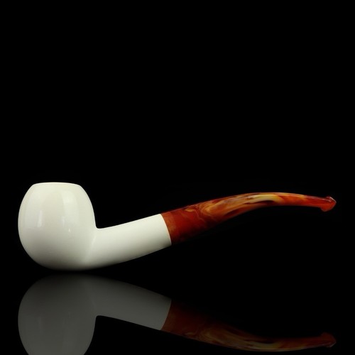 Smooth Apple Pipe new-block Meerschaum Handmade W Case#1455 | eBay