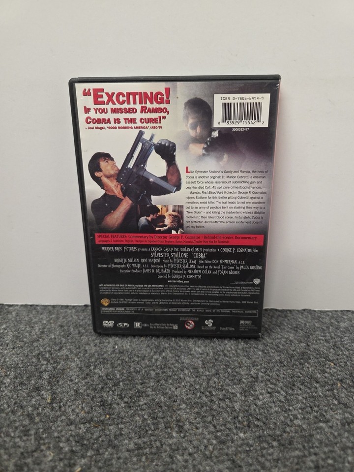 Cobra DVD Sylvester Stallone, Brigitte Nielson - Widescreen | eBay