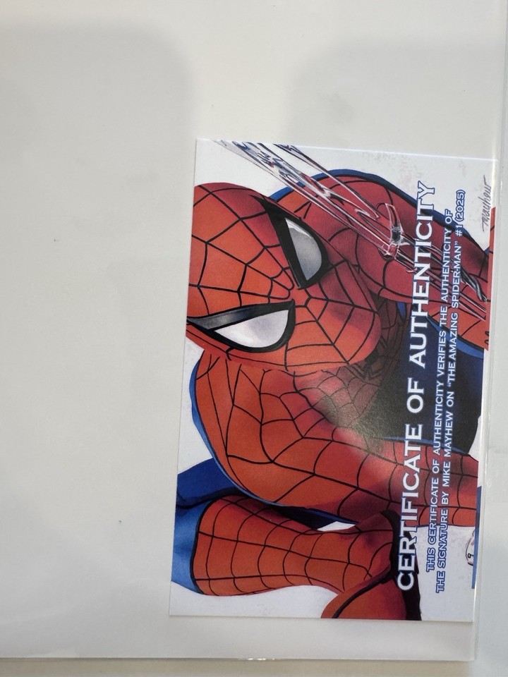 AMAZING SPIDER-MAN #1 SIGNED/REMARK/TESTER By Mike Mayhew W/ COA | eBay