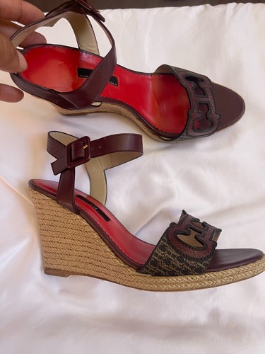 Carolina Herrera Wedges size 40 with light wear | eBay