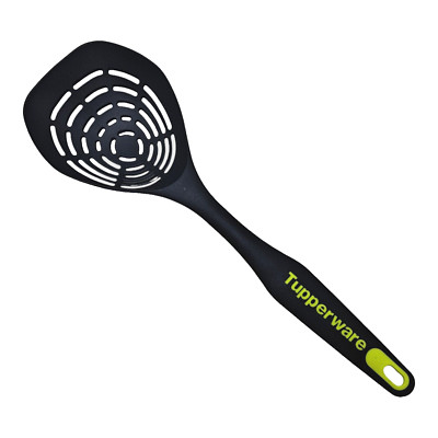 Tupperware Utensil Chef Series Pro Black Cooking Scoop N Drain Skimmer ...