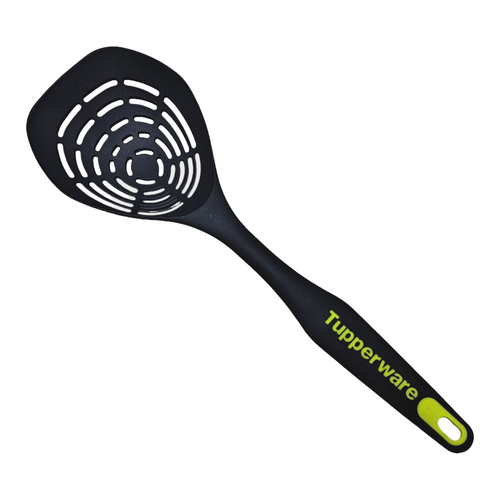 Tupperware Utensil Chef Series Pro Black Cooking Scoop N Drain Skimmer ...