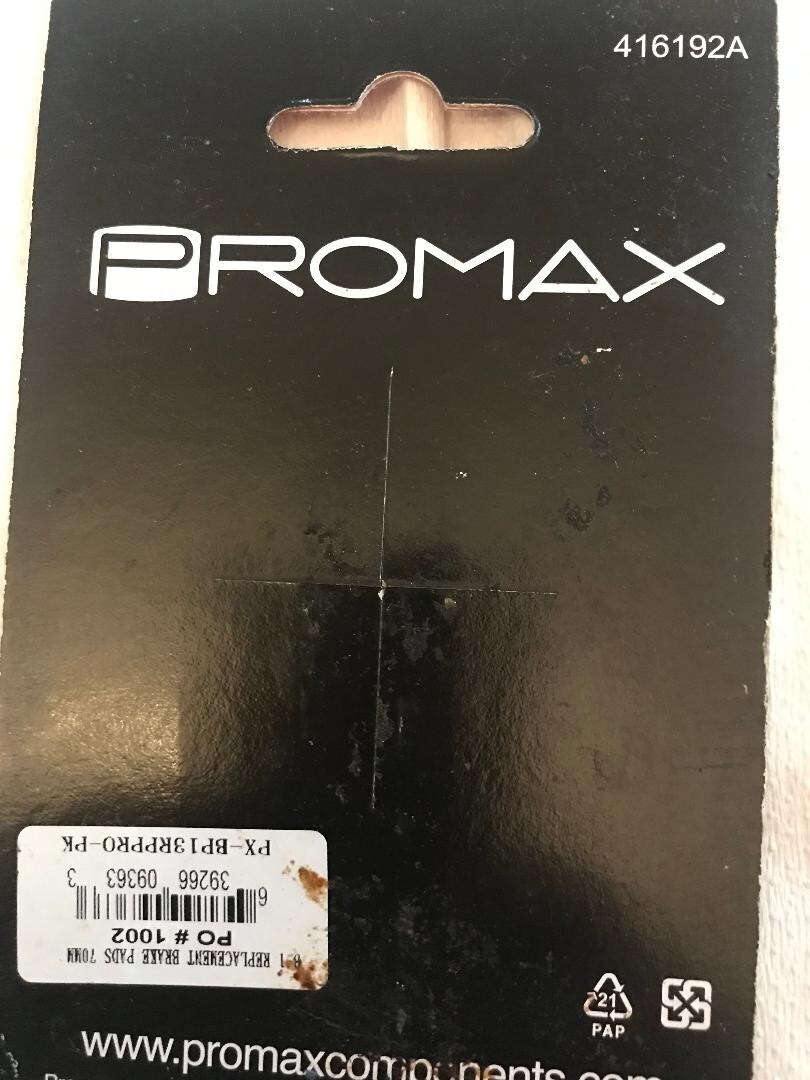 PROMAX B-1 Cartridge Brake Pad Replacement Inserts 70mm Pink for sale ...