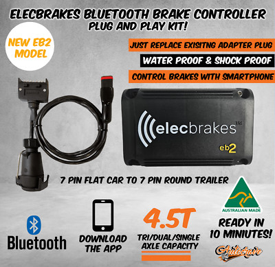 Elecbrakes Electric Bluetooth Brake Controller 7 Pin Flat Plug Car ...
