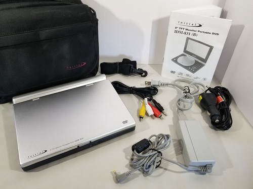 Initial 8" Portable DVD Player IDM-831 With Case & Cords No Remote EUC ...