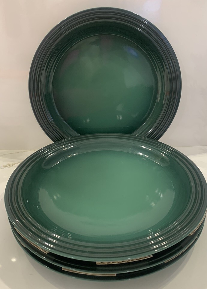 Le Creuset Stoneware Classic Dinner Plates - Artichaut - Set of 4 | eBay