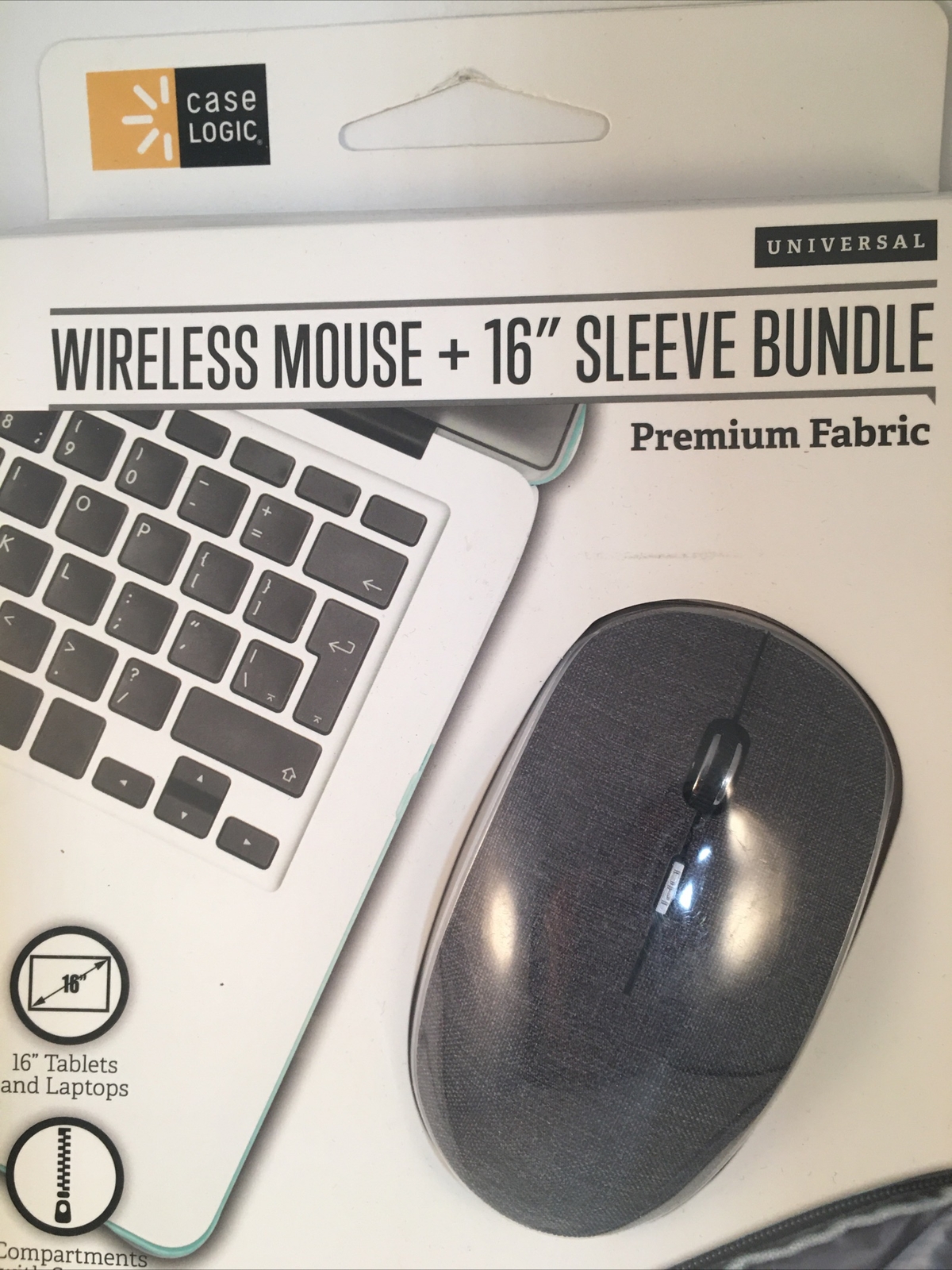 Case Logic Wireless Mouse & 16" Sleeve Bundle Gray (CL-CB-SV-100-64 ...