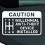 Millennial Anti-Theft Device Decal Funny Manual Shift Stick Sticker Car ...