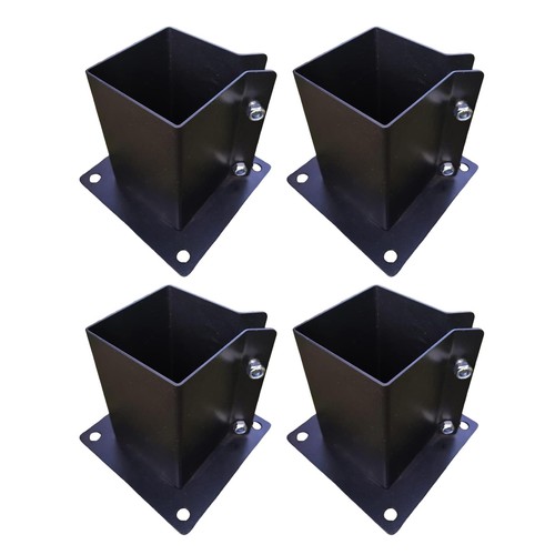 Deck Post Base Post Mounting Base Wood Post Support Black Metal Post ...