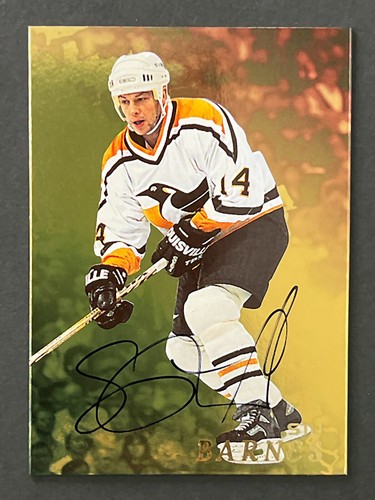 1998-99 Be a Player #114 Stu Barnes Auto Autographs Gold Pittsburgh ...