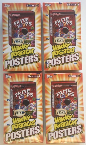 4 Wacky Packages Series 1 Posters Card Box 4 Sealed Boxes 18 Packs ...