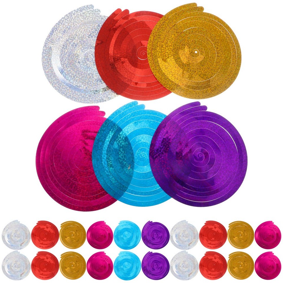 5 Sets Swirl Decorations Party Hanging Colourful Swirls Wedding Spiral ...
