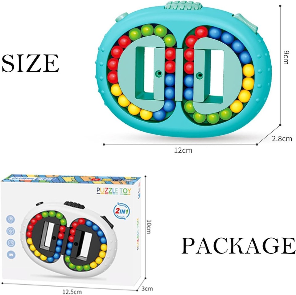 Rotating Magic Bean Cube, Handheld Spinning Magic Beans Jigsaw Puzzle ...