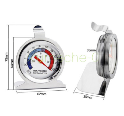 Useful Temperature Refrigerator Freezer Dial Type Thermometer Stainless ...