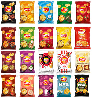 LAYS POTATO CHIPS Variety European Snacks Crisps Popular Flavors 120G ...