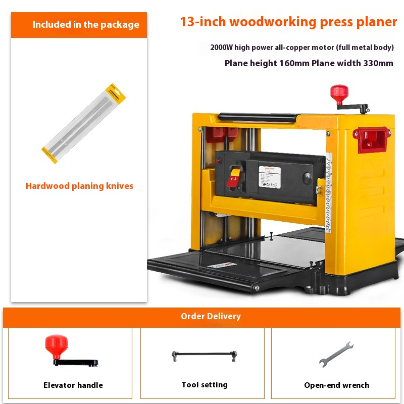 Woodworking Press Planer Type Household Flat Planer Planer Single Side ...
