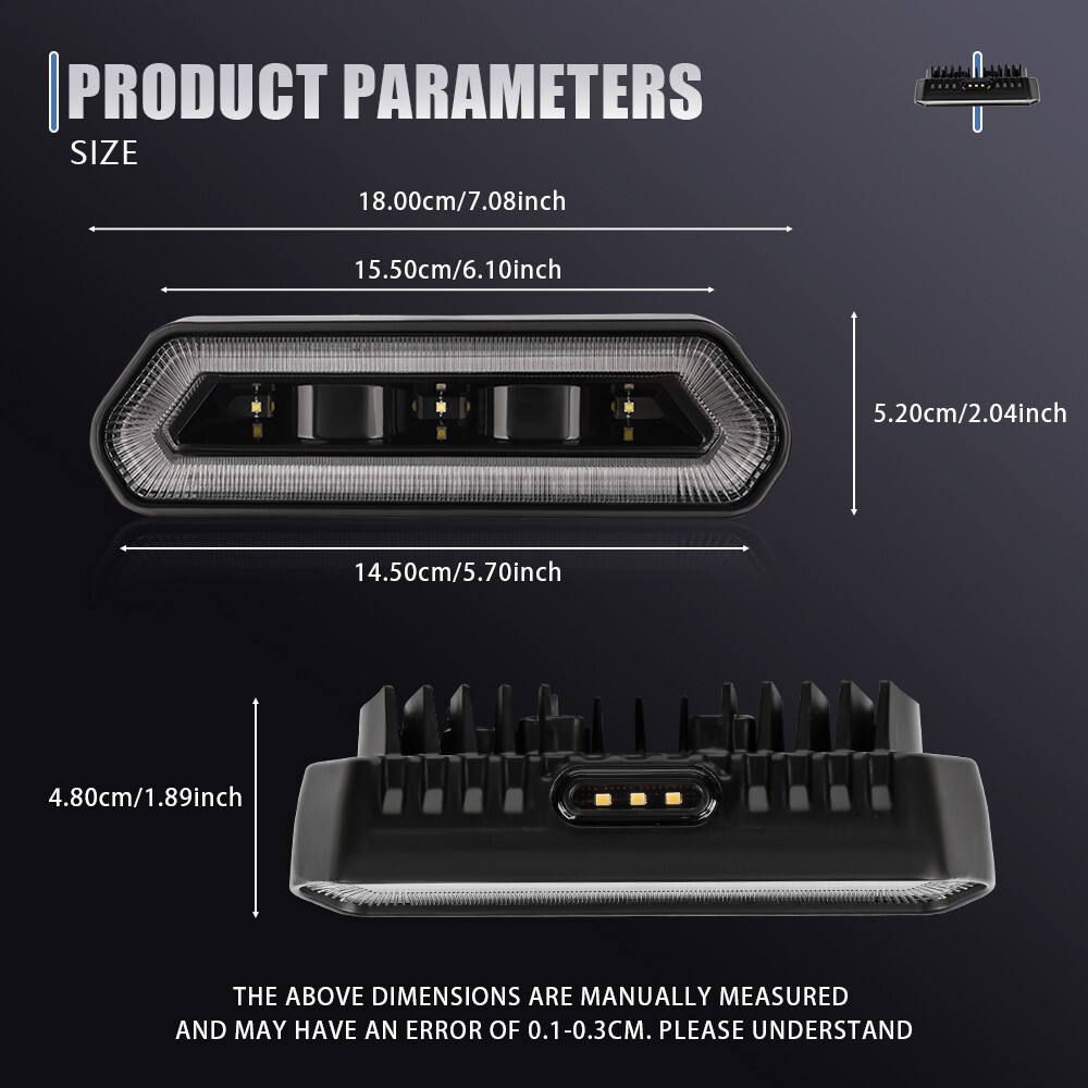 UTV Blue Rear Chase LED Light Bar for Polaris RZR 900 1000 Can-Am ...