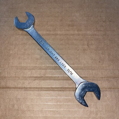 Wright 5/8" X 11/16" Open End Wrench 1322 Vintage USA | eBay UK