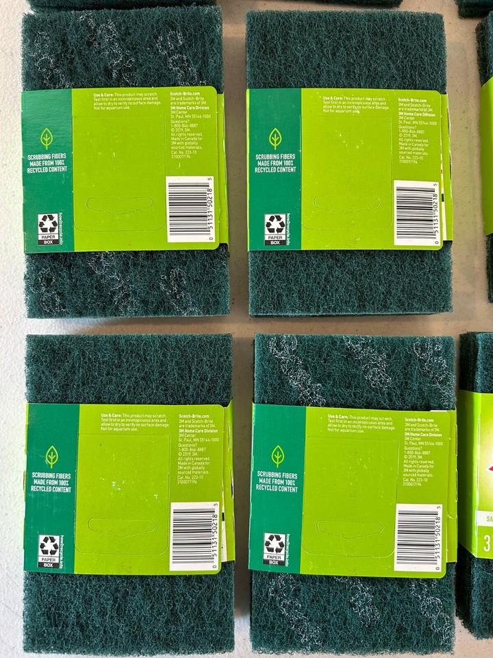 Lot Of 72 Scotch-Brite 3M Heavy Duty Scour Pads Scrubbing Sponges No ...