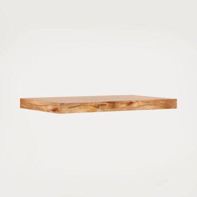 SOLID LIGHT MANGO WOOD FLOATING SHELF - WALL SHELVES - NATURAL COLOUR ...