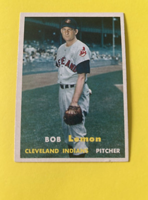 1957 TOPPS #120 BOB LEMON - MINT - SET BREAK *Jsnicestuff* HOF Indians ...