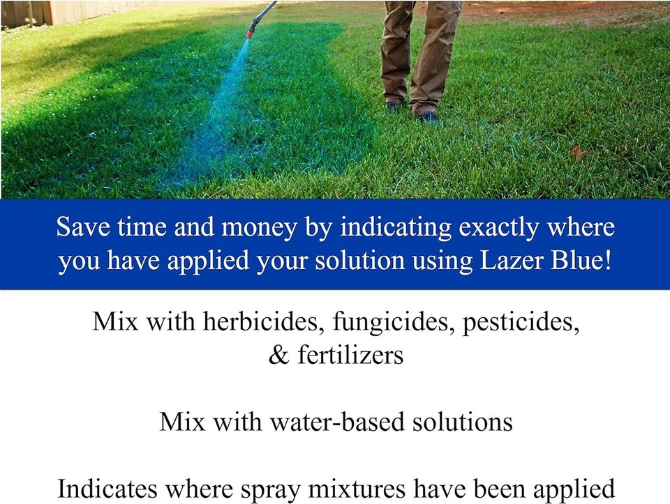 Lazer Blue Concentrated Spray Pattern Indicator - 1 Gallon 128 Ounces ...