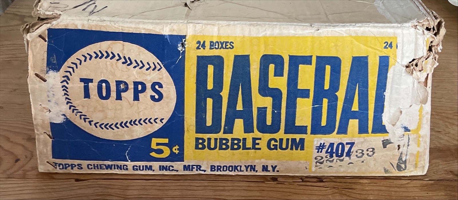 1963 TOPPS BASEBALL EMPTY 5 CENT SHIPPING CASE | eBay
