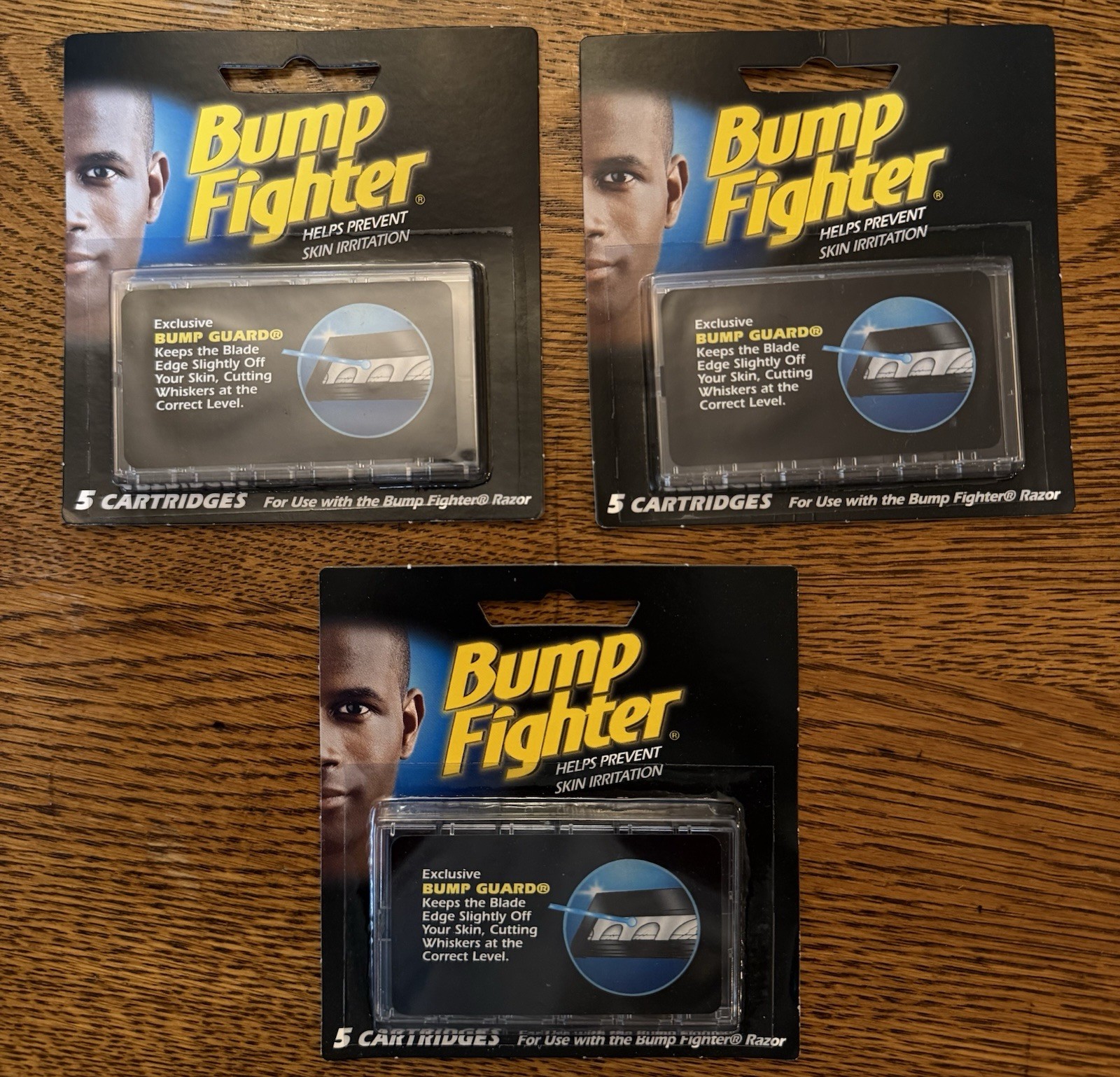 Bump Fighter 3-Pack Replacement Razor Cartridges 15 Count Total | eBay