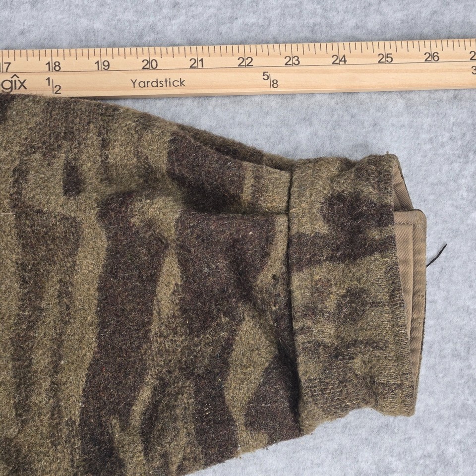 Columbia Wool Jacket Mens Large Camo Hunting Hooded Coat Monarch Pass ...