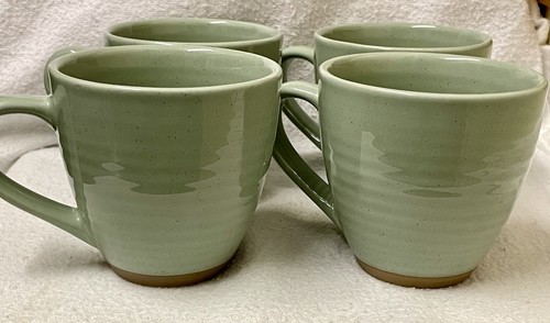 Set of 4 - Food Network FARMSTEAD Light Green/Sage Coffee Stoneware ...
