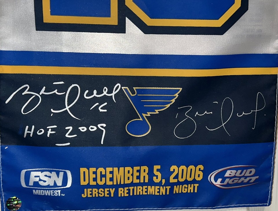 Brett Hull Signed Jersey Retirement Banner St. Louis Blues 12/5/06 | eBay