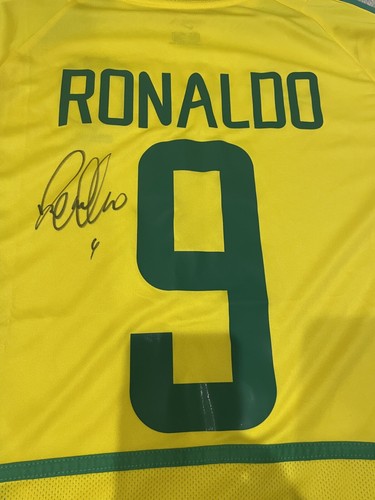 Ronaldo R9 SIGNED & AUTOGRAPHED Brazil 1998 World Cup shirt Jersey COA ...
