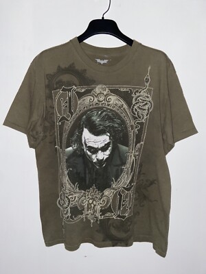 The Dark Knight Joker Tee L Heath Ledger UNI Batman Merch | eBay
