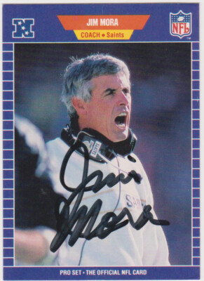 Jim Mora 1989 Pro Set Autograph Card | eBay