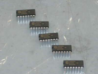 Lot of 5 Philips 74HC02N 4 Channel NOR Gate 14-PDIP (74HC02) | eBay