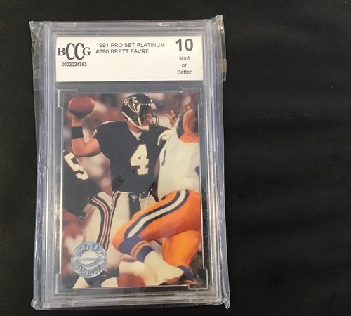 1991 Pro Set Platinum Brett Favre Atlanta Falcons #290 Football Card ...