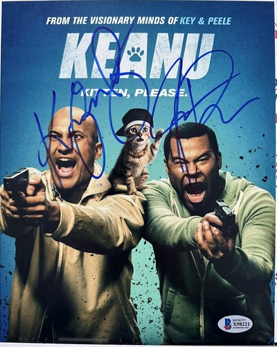 JORDAN PEELE SIGNED KEANU PHOTO 8X10 KEEGAN MICHAEL KEY AUTO KEY AND ...