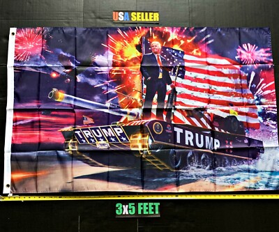 Donald Trump 2020 Flag *FREE FIRST CLASS SHIP!* Trump Tank USA Sign ...