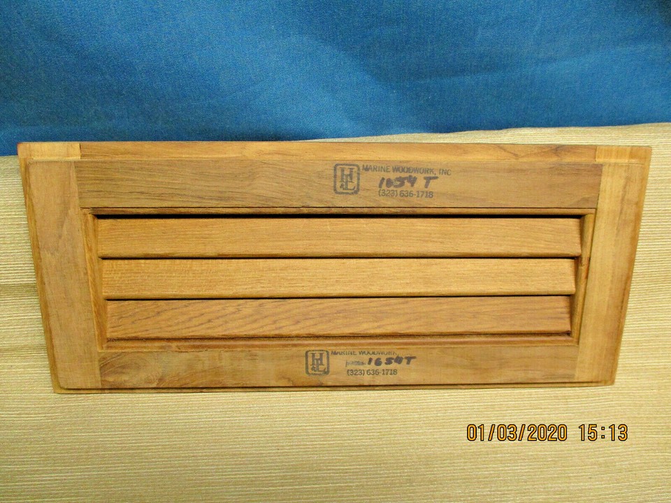Teak Louver Door Insert 14" X 6" 1654T H&L MARINE WOODWORK | eBay