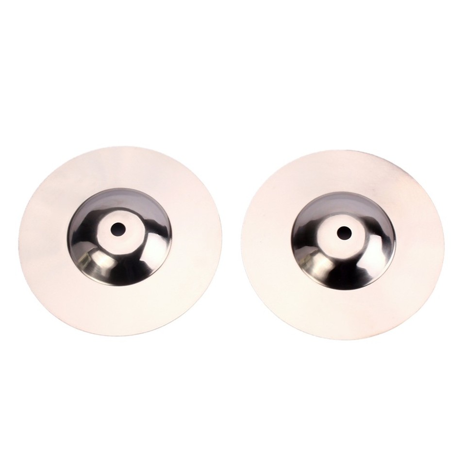 2 Pcs Silver Cymbals Musical Instrument Accessories Drum Symbols Crash ...