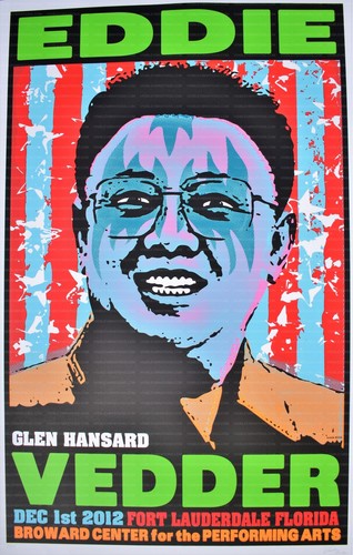 Eddie Vedder Concert Poster 2012 signed and numbered by Frank Kozik ...