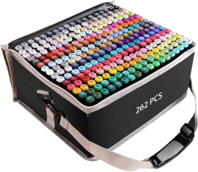 262 168 Colors Dual Tip Twin Both Side Marker Pen Artist Sketch Water ...