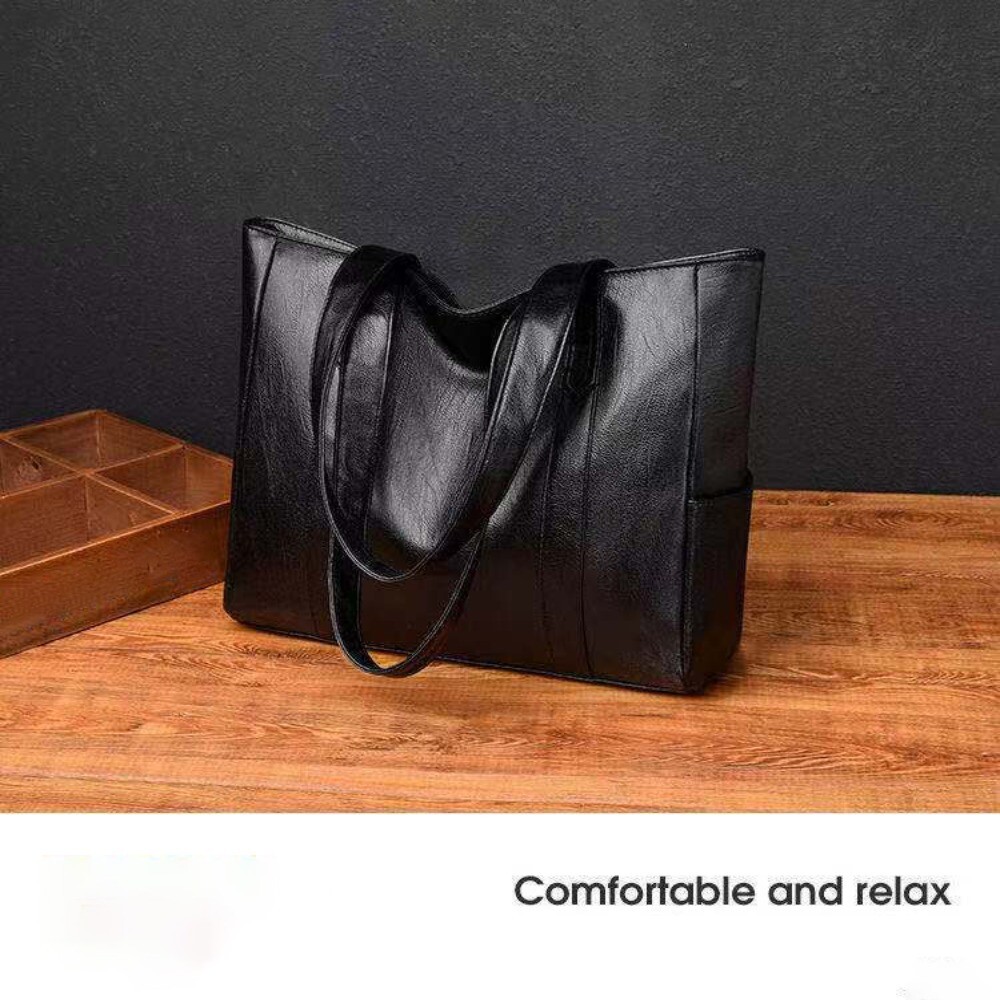 Soft Vintage Handbag Square Shape Shopping Bag Versatile PU Leather Bag ...