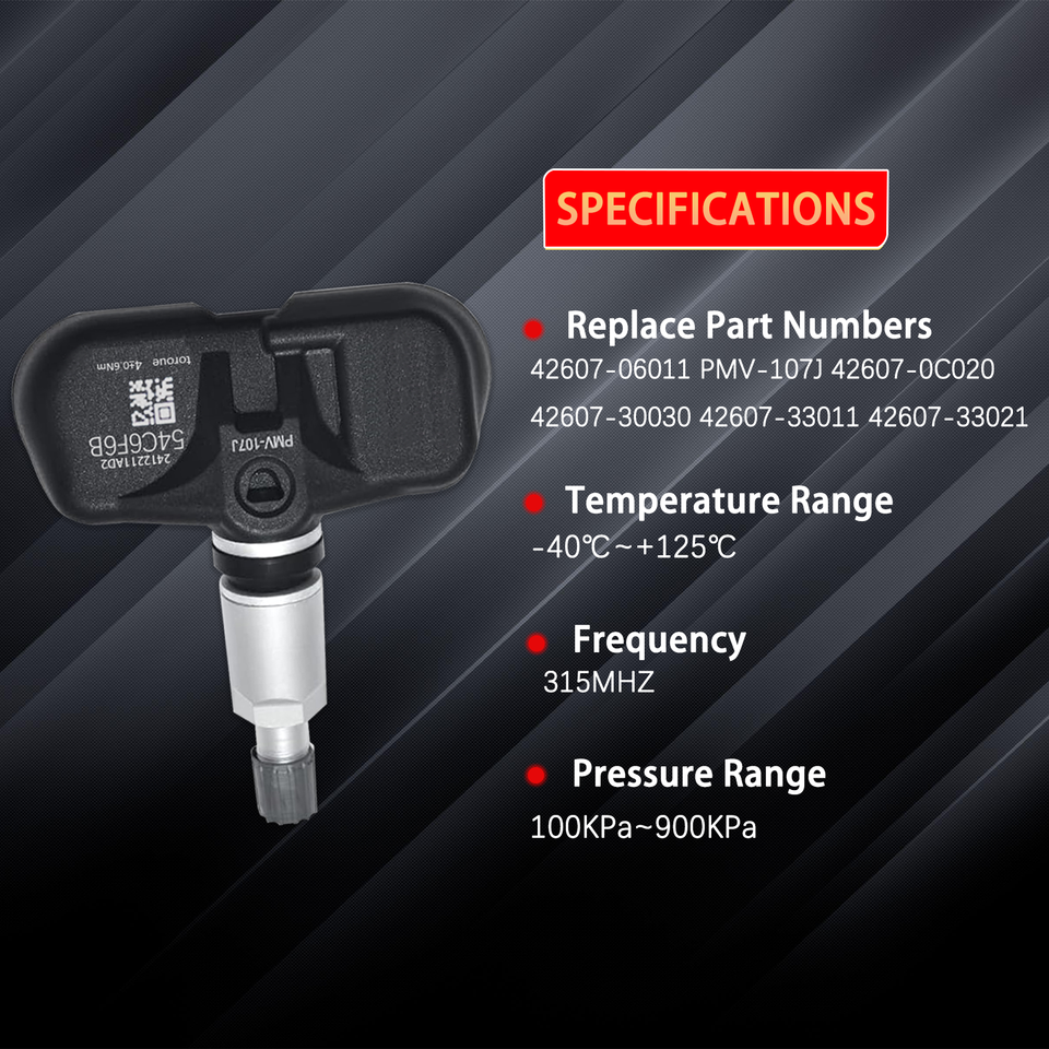 4X 42607-33021 TPMS PMV-107J For OEM Toyota Lexus TIRE PRESSURE MONITOR ...