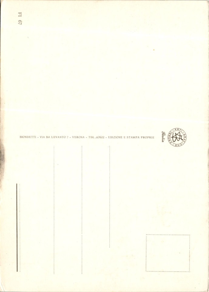 Florence postcard from Italy, printed by 3A-ARTIG. | eBay