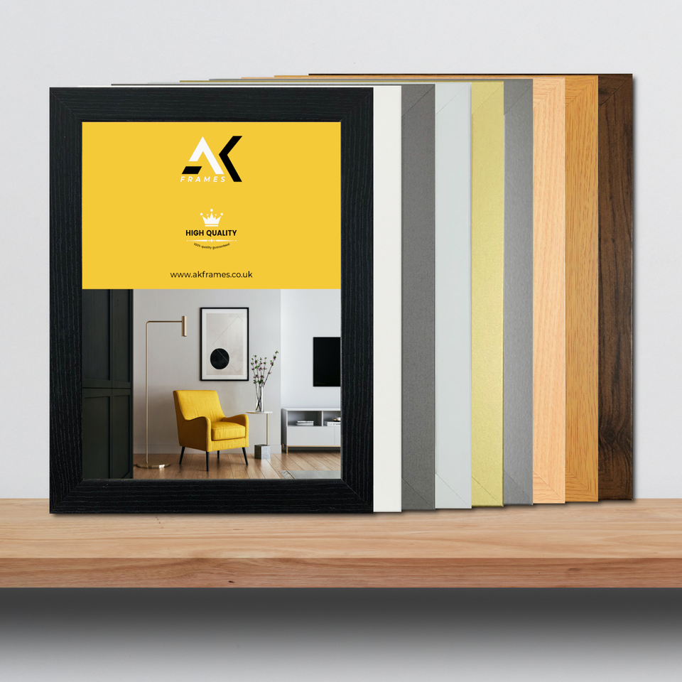 BLACK Picture Frame OAK WALNUT WHITE A1 A2 A3 A4 A5 Modern Poster Photo ...