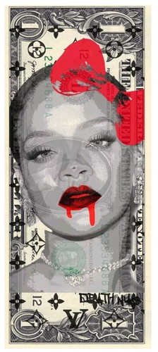 Death NYC ltd ed signed money art bank note $1 USD one DOLLAR bill ...