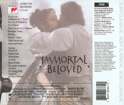 ORIGINAL SOUNDTRACK IMMORTAL BELOVED NEW CD 886976086121| eBay